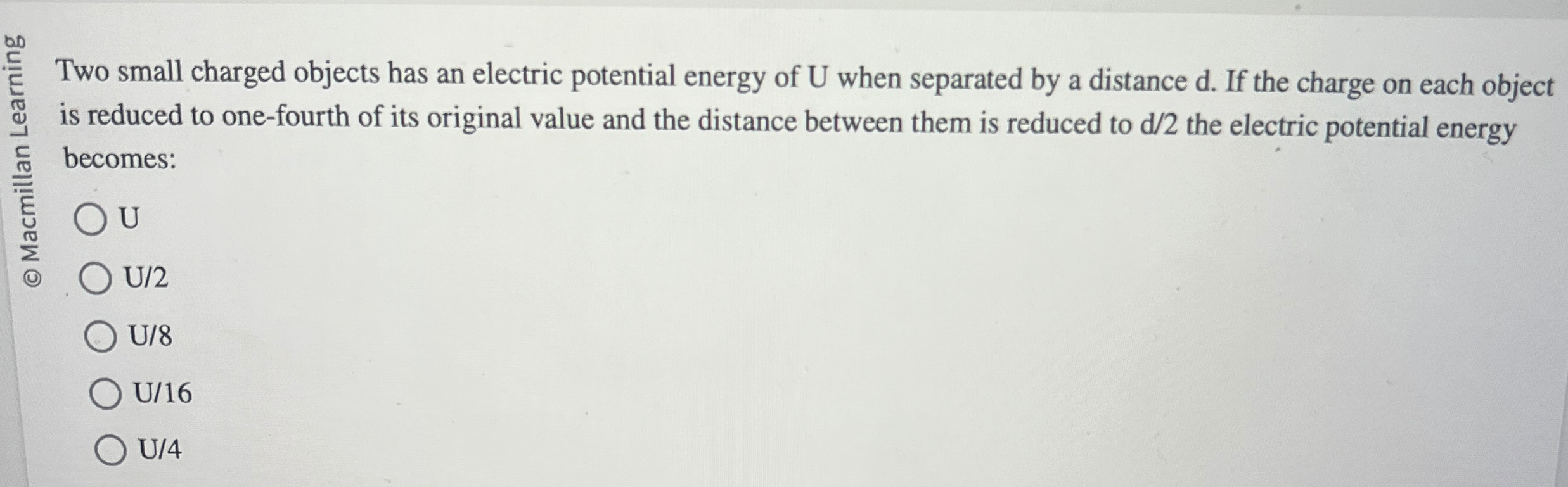 Solved Two small charged objects has an electric potential | Chegg.com