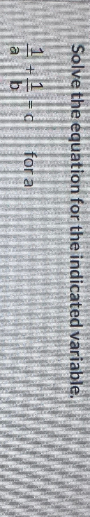 Solved Solve the equation for the indicated variable. | Chegg.com