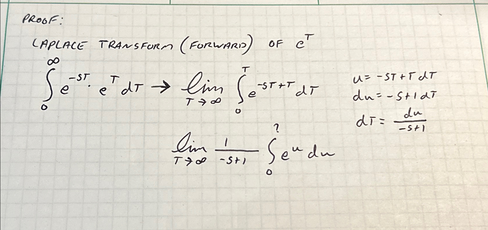 Solved PRoOF:(APLACE TRANSFORM (FORWARD) ﻿OF | Chegg.com