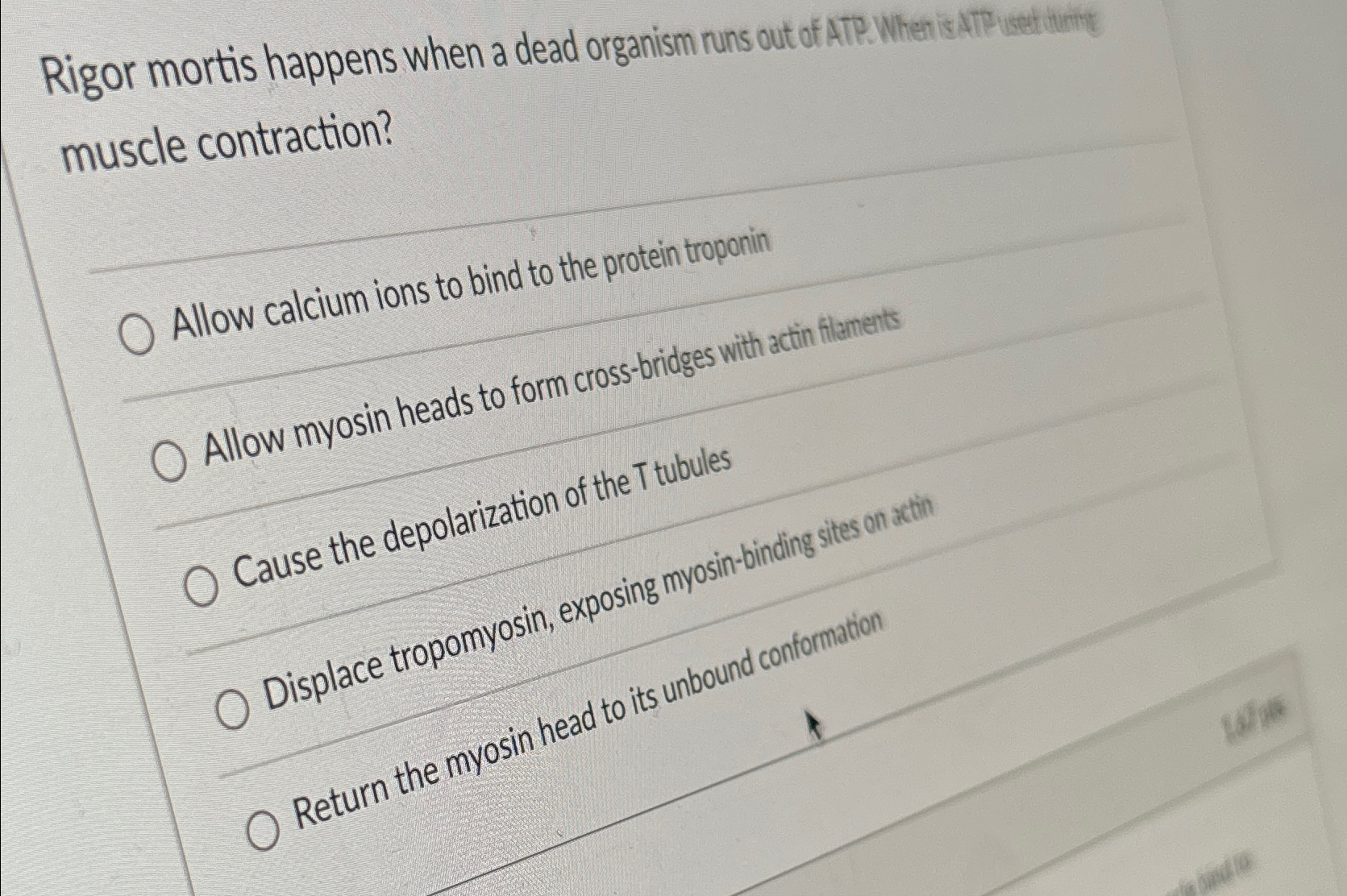 Solved muscle contraction?Allow calcium ions to bind to the | Chegg.com