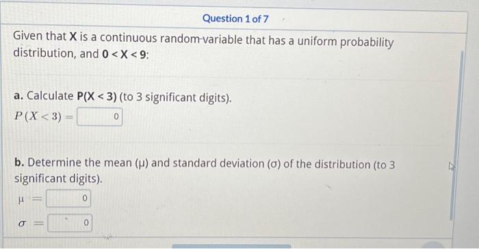 Solved Given that X is a continuous random-variable that has | Chegg.com