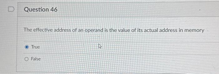 Solved The effective address of an operand is the value of | Chegg.com