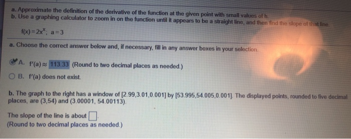 Solved a. Approximate the definition of the derivative of | Chegg.com