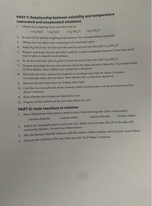 Solved PART D: Effect of particle size on the rate of | Chegg.com