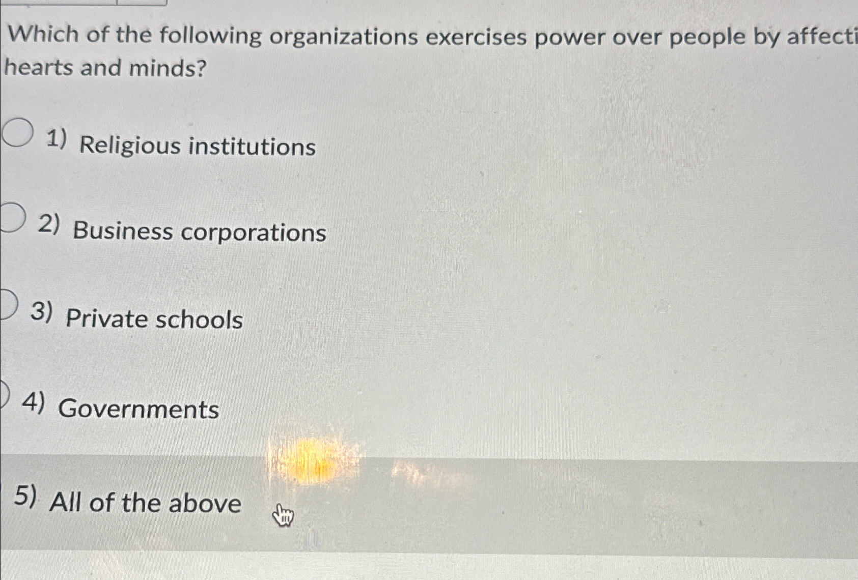 Solved Which of the following organizations exercises power | Chegg.com