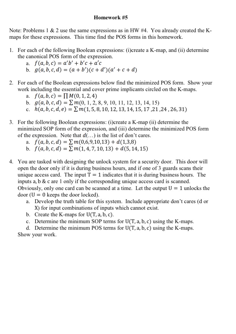 Solved Homework #5Note: Problems 1 ﻿& 2 ﻿use the same | Chegg.com