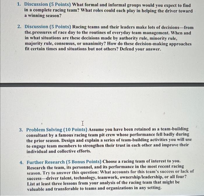Solved 1. Discussion (5 Points) What formal and informal | Chegg.com