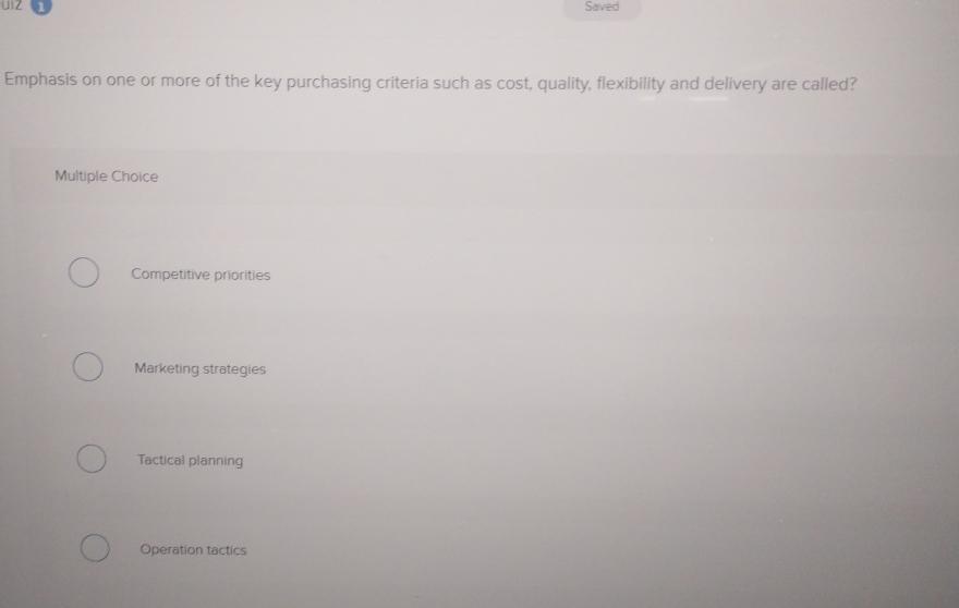 Solved Emphasis on one or more of the key purchasing | Chegg.com