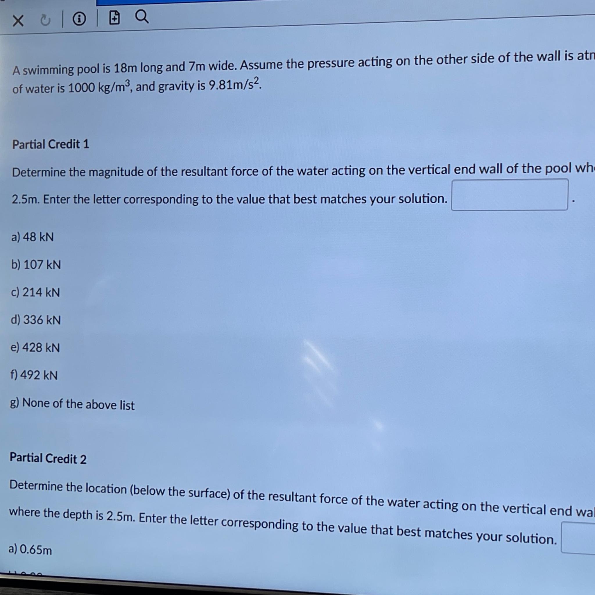 Solved A swimming pool is 18m ﻿long and 7m ﻿wide. Assume the | Chegg.com