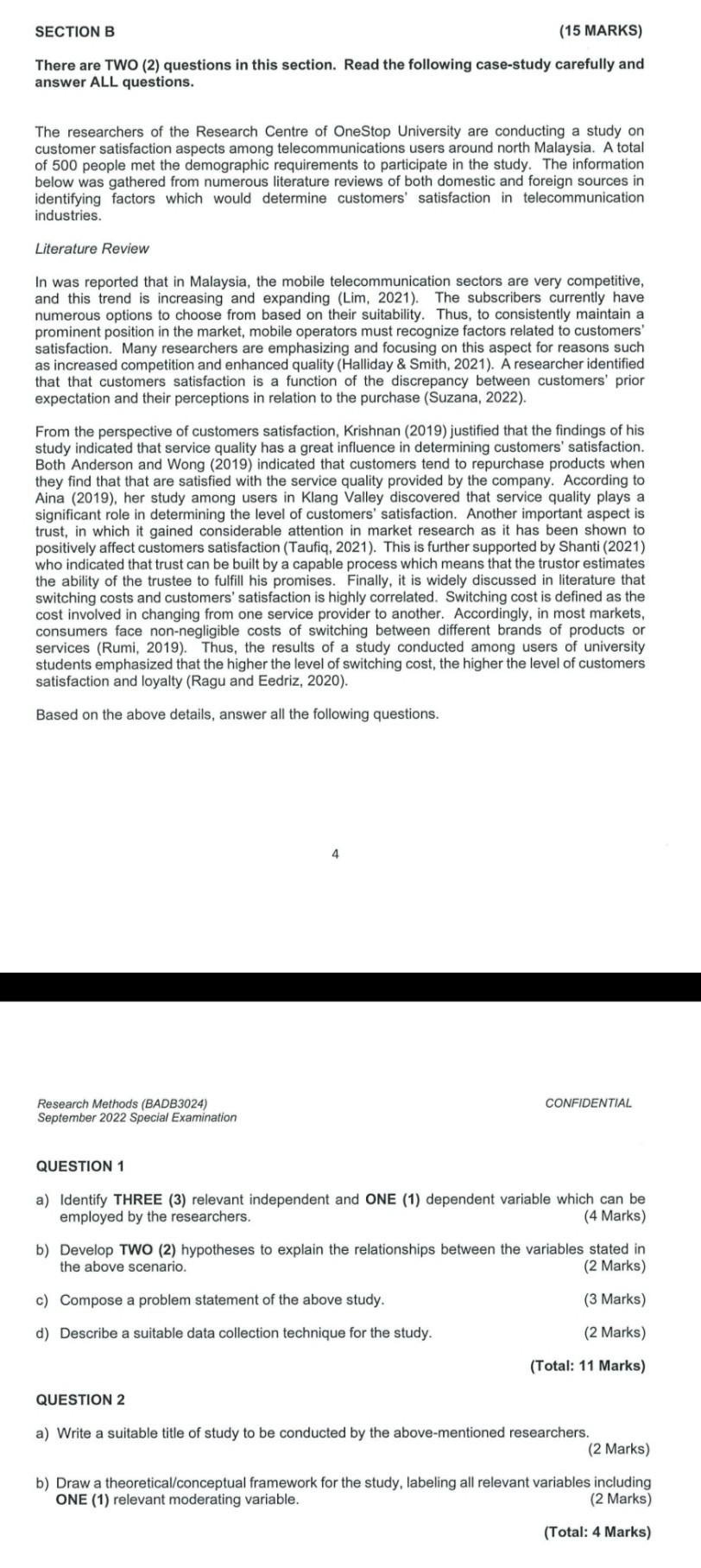 Solved SECTION B (15 MARKS) There are TWO (2) questions in | Chegg.com