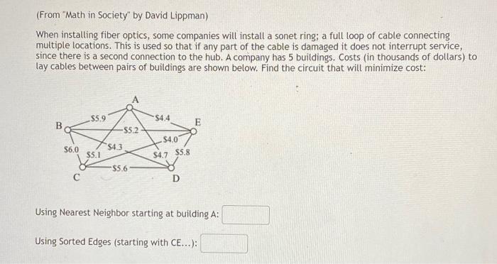Solved (From "Math in Society" by David Lippman) When | Chegg.com
