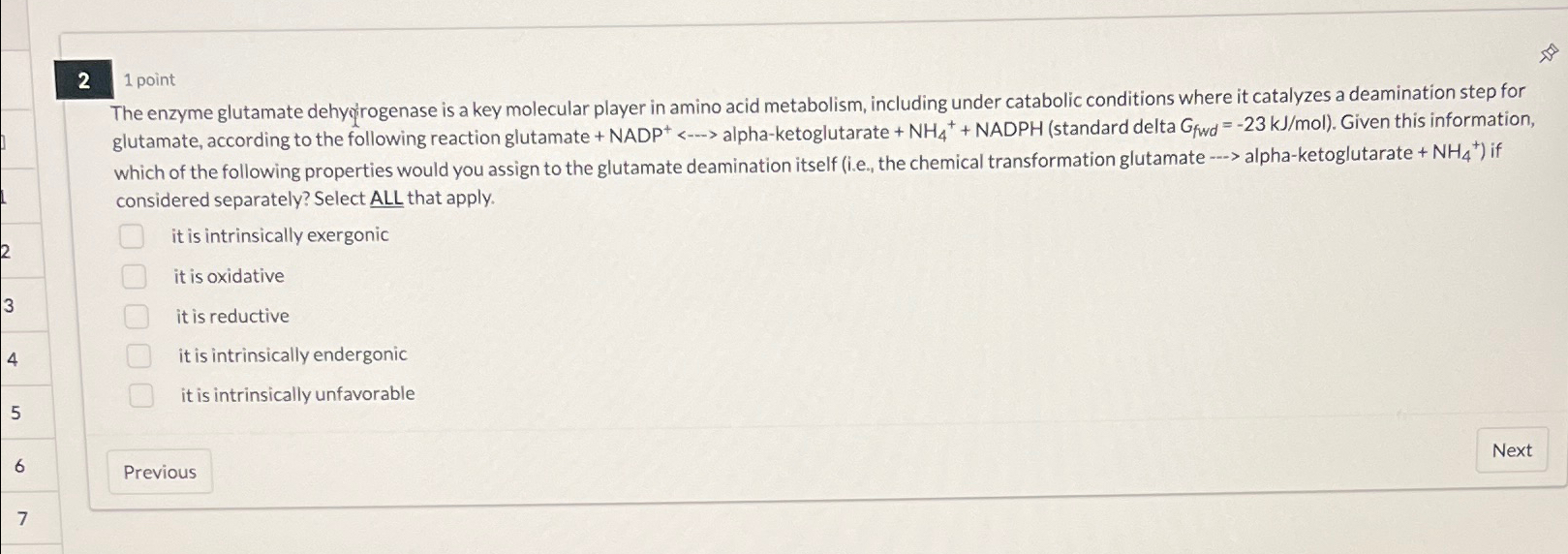 Solved 21 ﻿pointThe enzyme glutamate dehy qrogenase is a key | Chegg.com