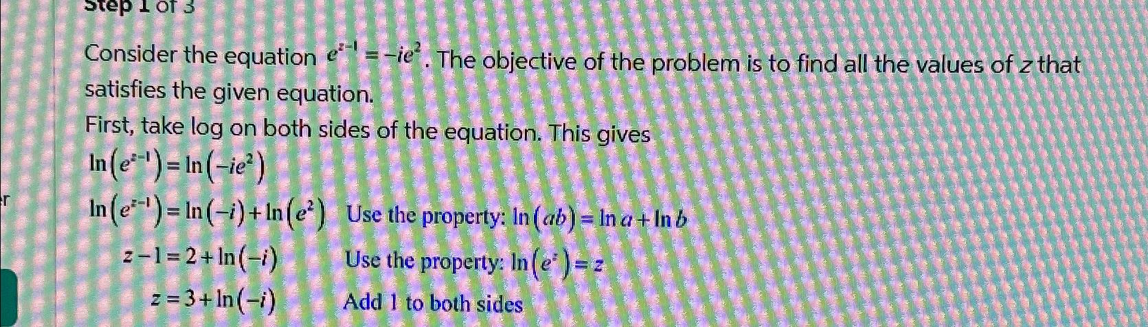 Solved Consider the equation ez-1=-ie2. ﻿The objective of | Chegg.com