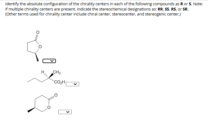 Solved Identify the absolute configuration of the chirality | Chegg.com