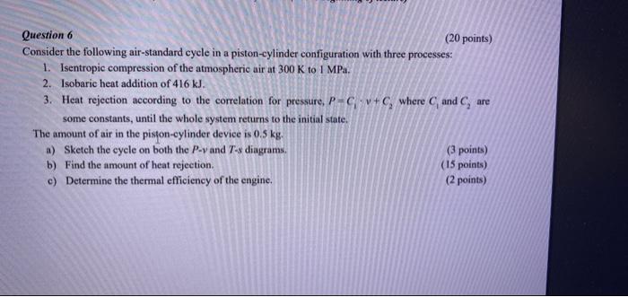 Solved Question 6 (20 points) Consider the following | Chegg.com