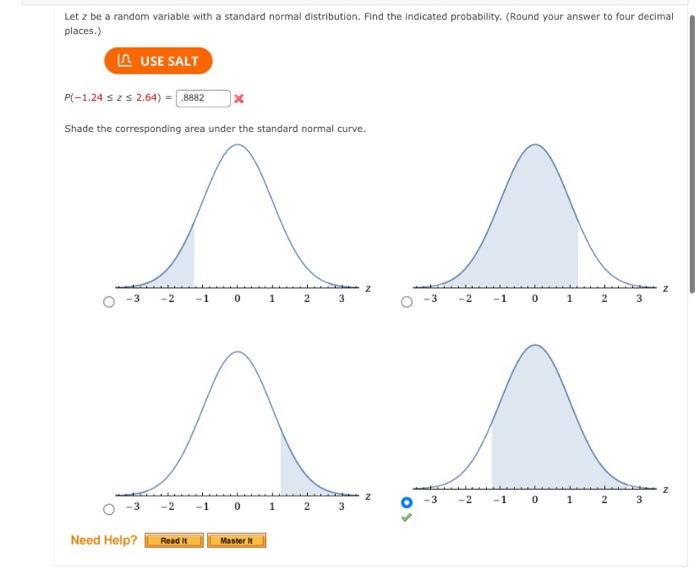 Solved Let z be a random variable with a standard normal | Chegg.com