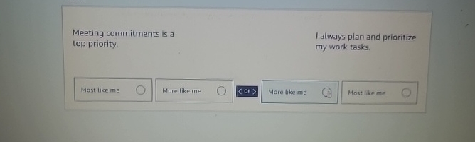 Solved Meeting commitments is a top priority.I always plan | Chegg.com