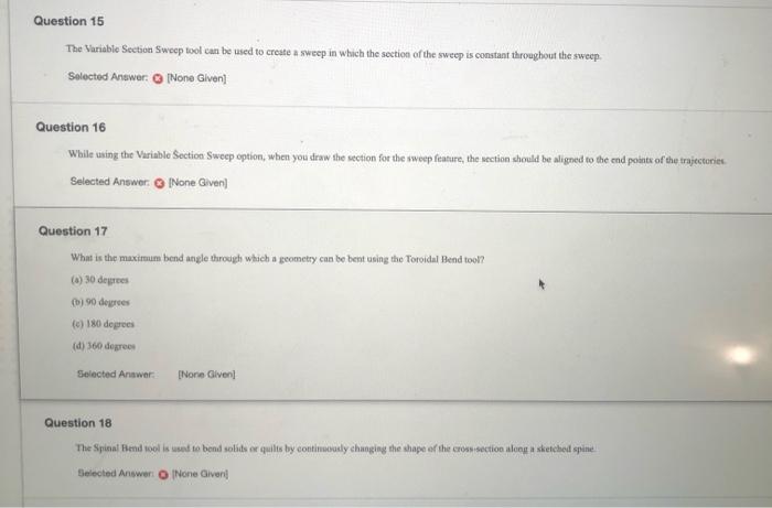 Solved Question 15 The Variable Section Sweep tool can be | Chegg.com