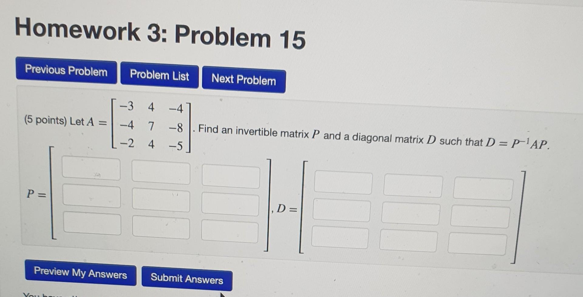 Solved Homework 3: Problem 15 Previous Problem Problem List | Chegg.com