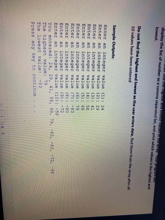 Solved Inputs • Integer Values 10 Times Outputs • 4371