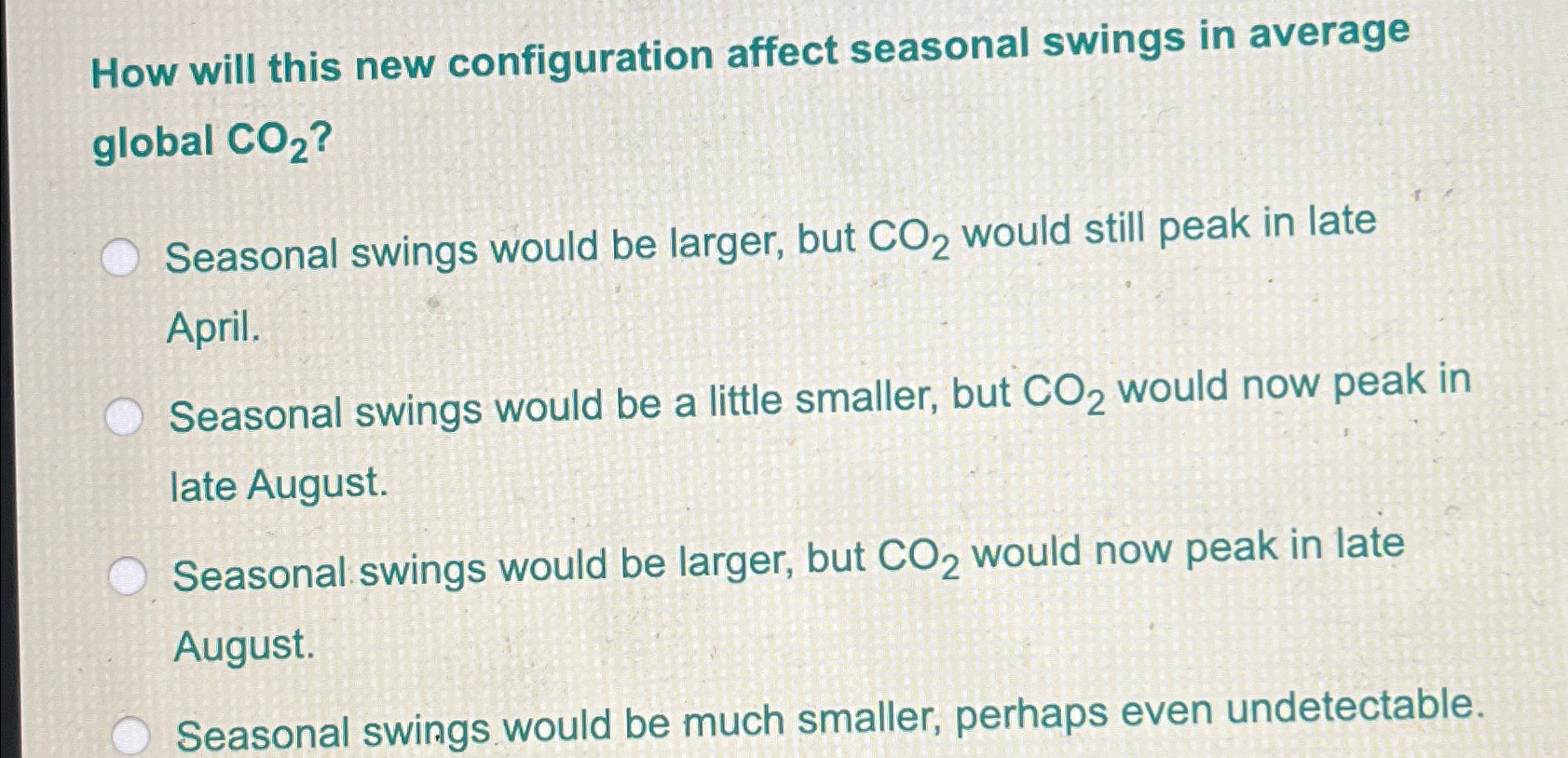 Solved How will this new configuration affect seasonal | Chegg.com