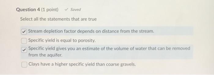 Solved Question 4 (1 point) Saved Select all the statements | Chegg.com