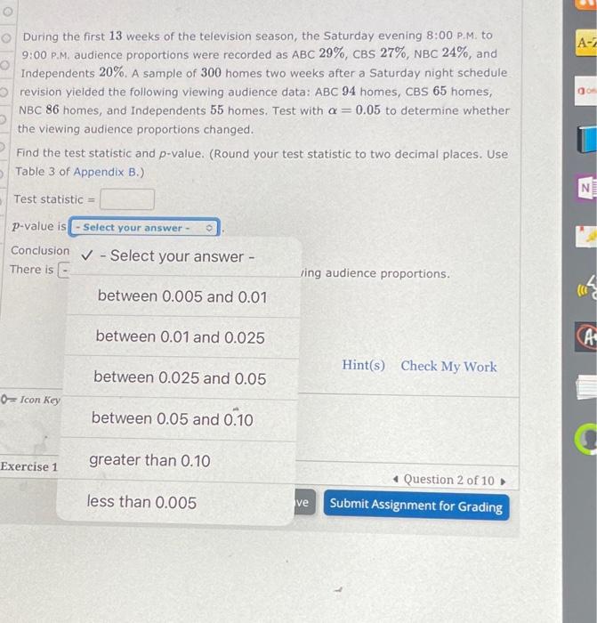 Solved During the first 13 weeks of the television season, | Chegg.com