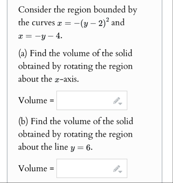 Solved Consider The Region Bounded By The Curves X Y 2 2