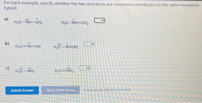 Solved For each example, specify whether the two structures | Chegg.com