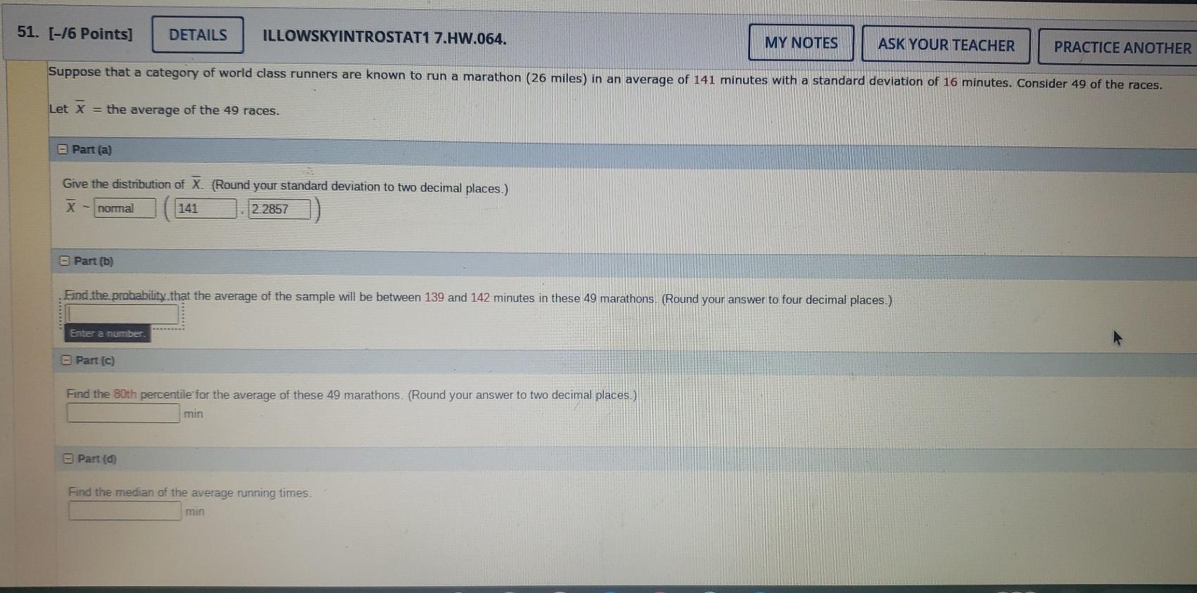 Solved 51. [-16 Points] DETAILS ILLOWSKYINTROSTAT1 7.HW.064. | Chegg.com
