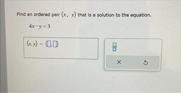 Solved Find an ordered pair (x,y) that is a solution to the | Chegg.com