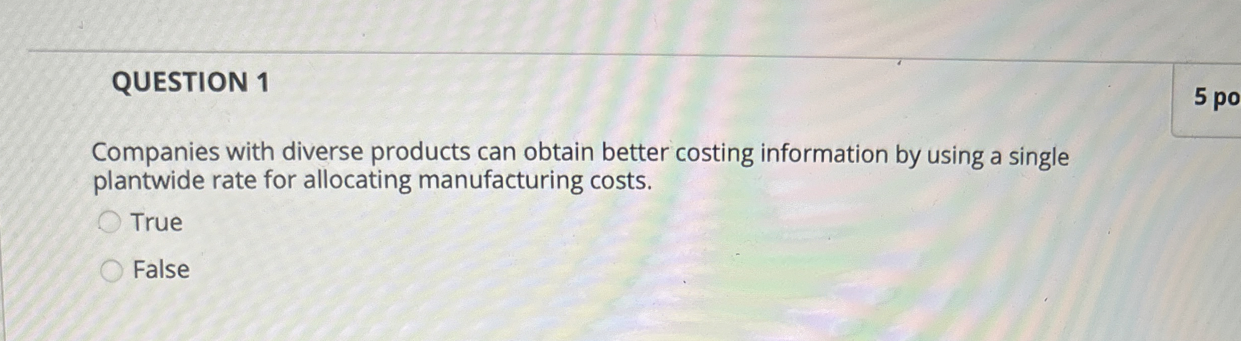 Solved QUESTION 1Companies with diverse products can obtain | Chegg.com