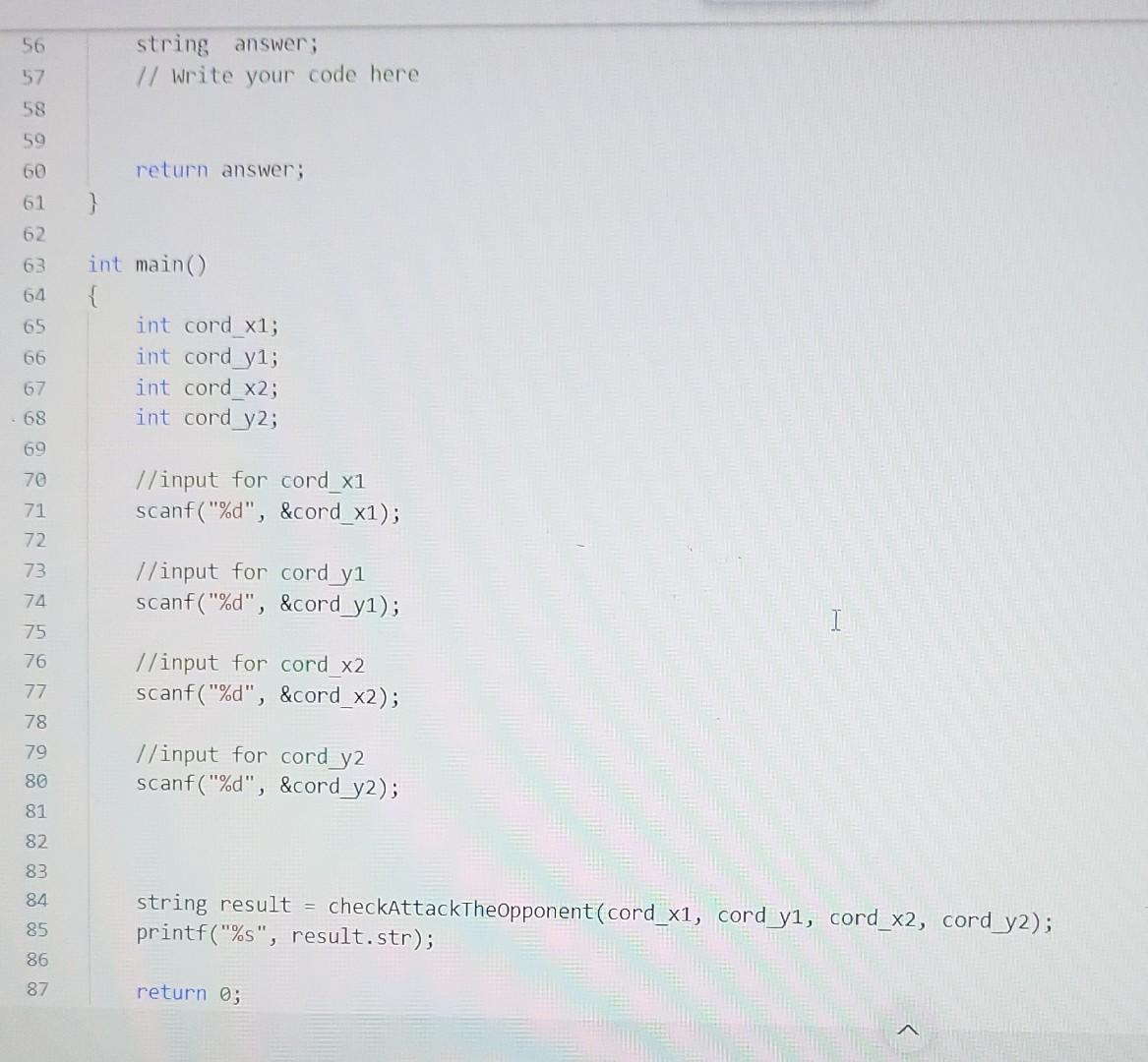 Solved Question The current selected programming language is | Chegg.com