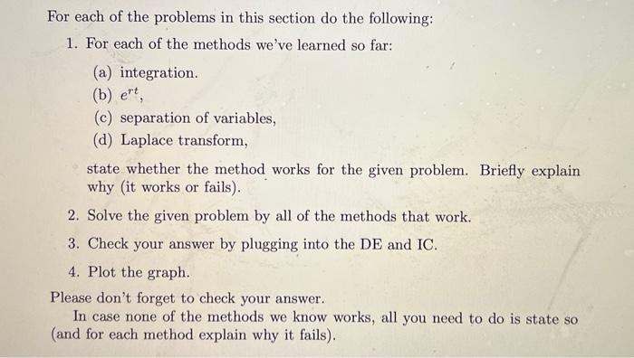 Solved Solve the initial value problem (IVP): | Chegg.com