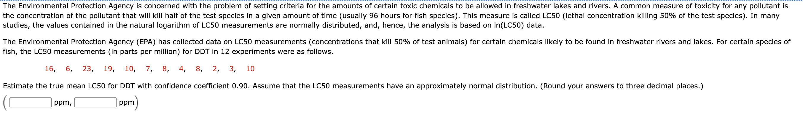 Solved studies, the values contained in the natural | Chegg.com