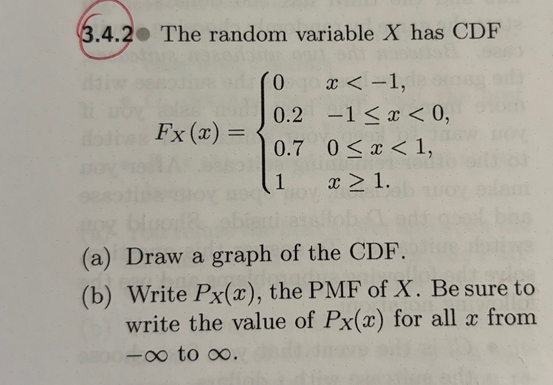 Solved 3.4.2- ﻿The random variable x ﻿has | Chegg.com