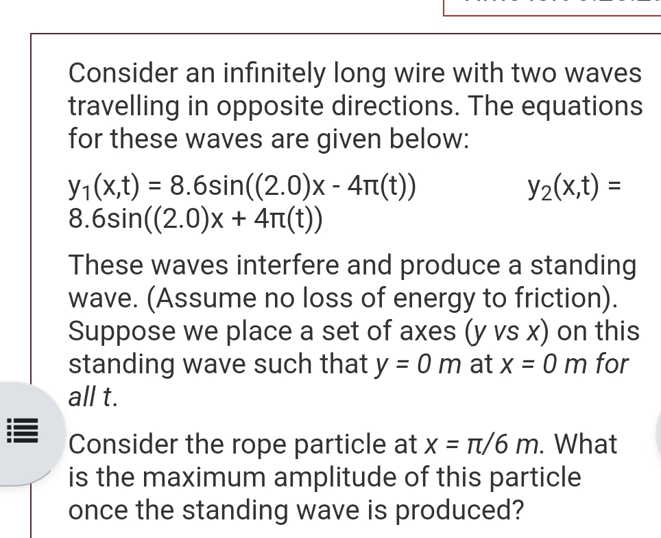 Solved Consider an infinitely long wire with two waves | Chegg.com