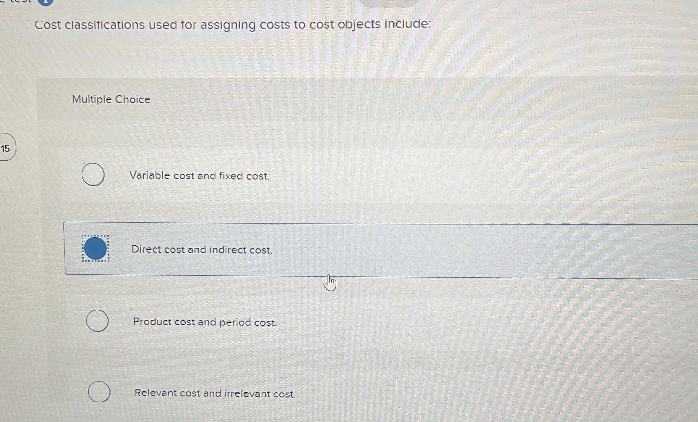 Solved cost classitications used tor assigning costs to cost | Chegg.com