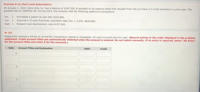 Solved Exercise 9-15 (Part Level Submission) On January 1, | Chegg.com