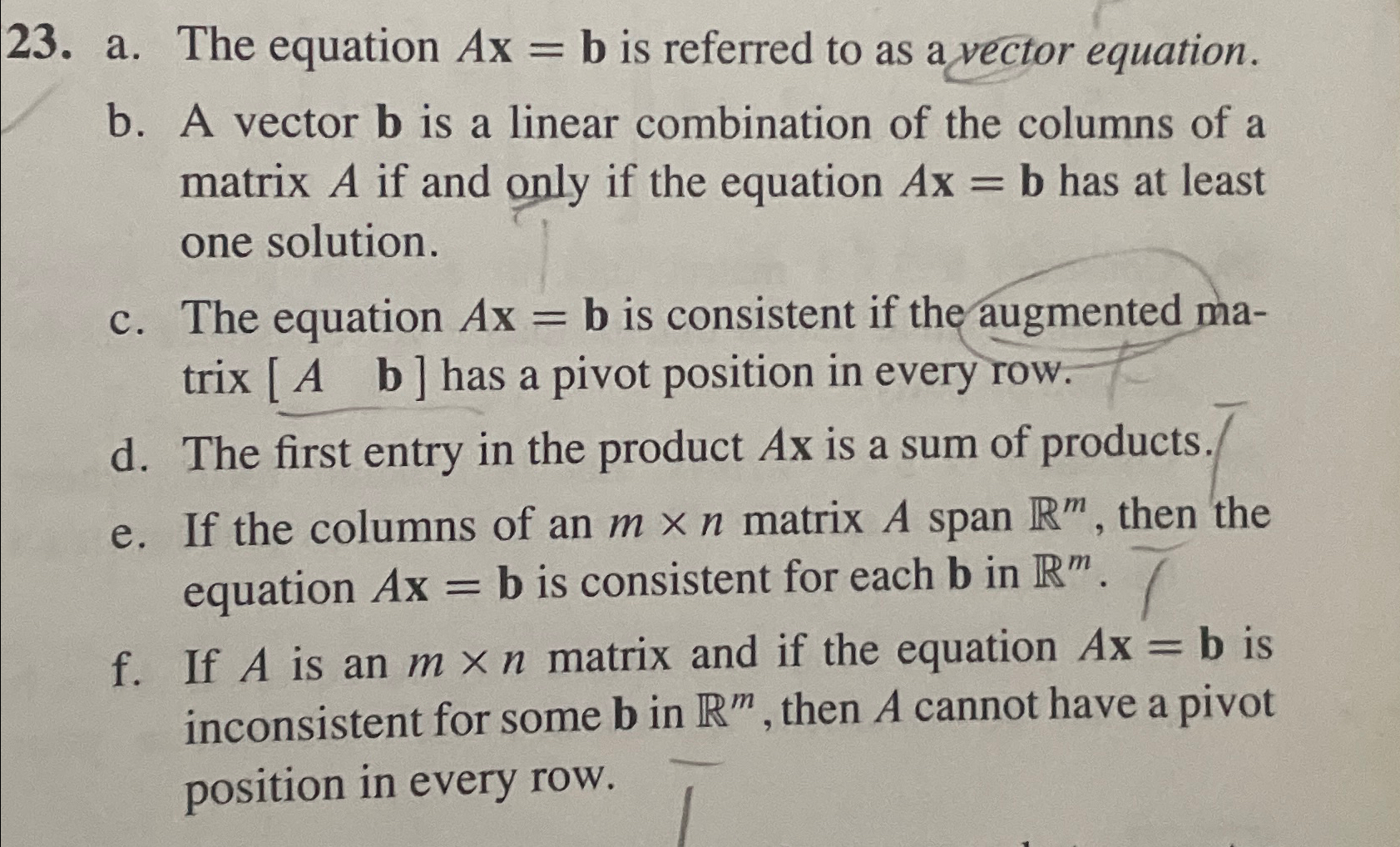 Solved Select all the TRUE statements.The equation | Chegg.com