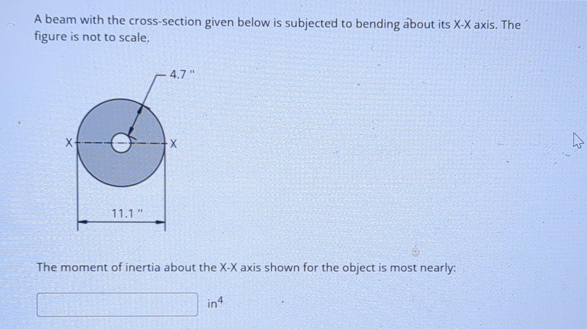 Solved A beam with the cross-section given below is | Chegg.com