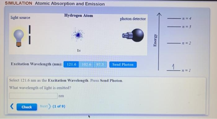 Solved SIMULATION Atomic Absorption and Emission light | Chegg.com