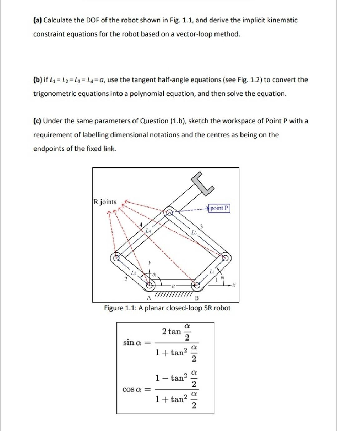 Solved (a) Calculate the DOF of the robot shown in Fig. 1.1, | Chegg.com