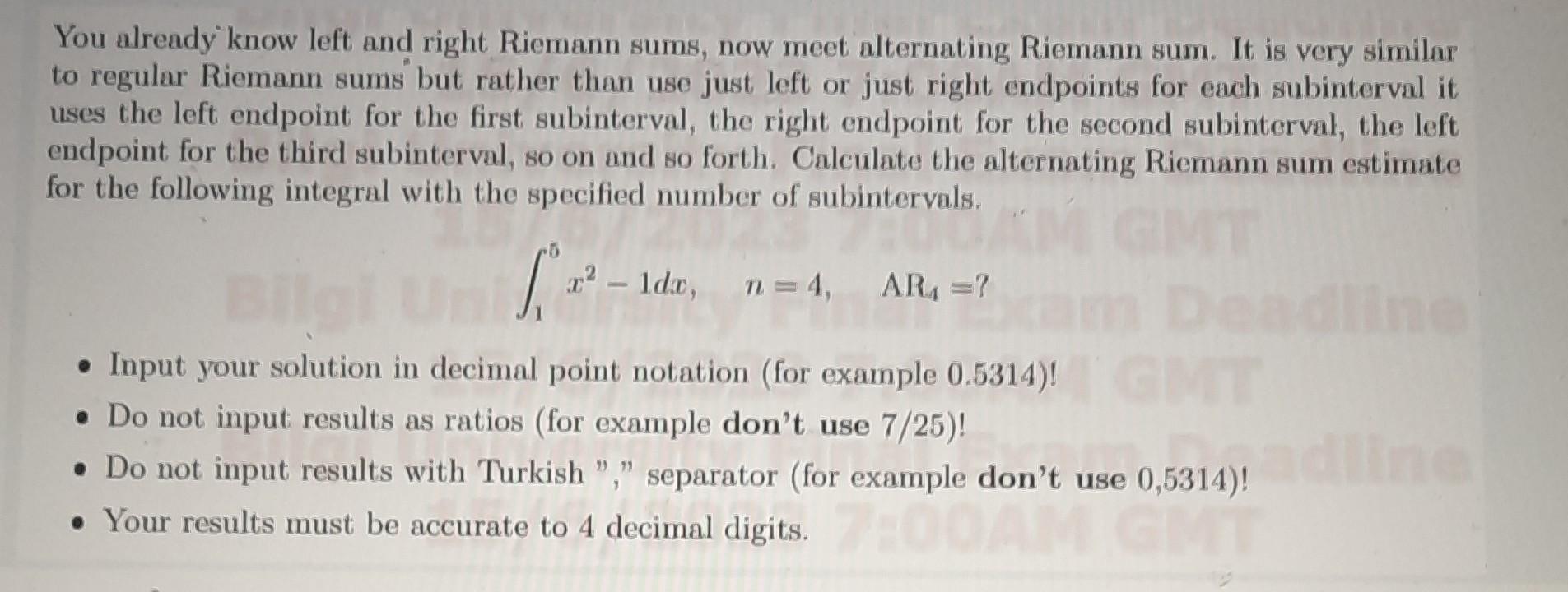 Solved You already know left and right Riemann sums, now | Chegg.com