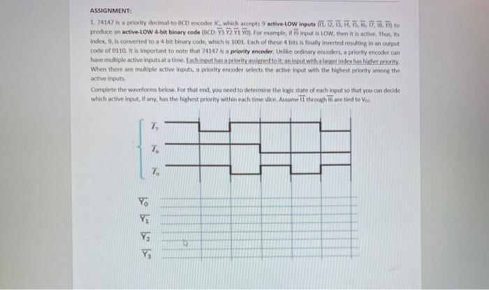 Solved ASSIGNMENT: 1.74147 is a priority decimal to BCD | Chegg.com