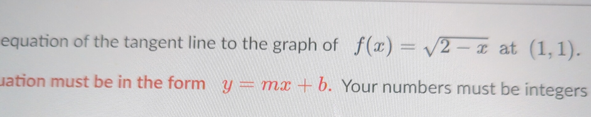 Solved equation of the tangent line to the graph of | Chegg.com