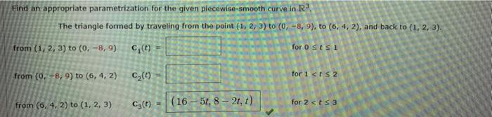 Solved Find an appropriate parametrization for the given | Chegg.com