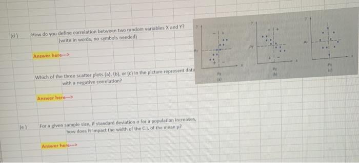Solved (d) How do you define correlation between two random | Chegg.com