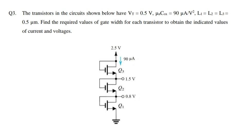 Solved The transistors in the circuits shown below have | Chegg.com