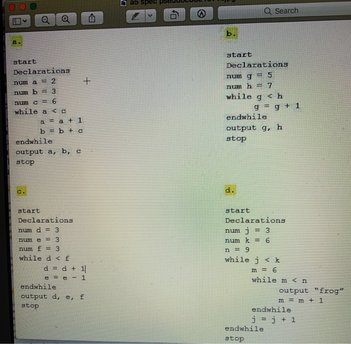 Solved What Is The Output From Each Of The Following 